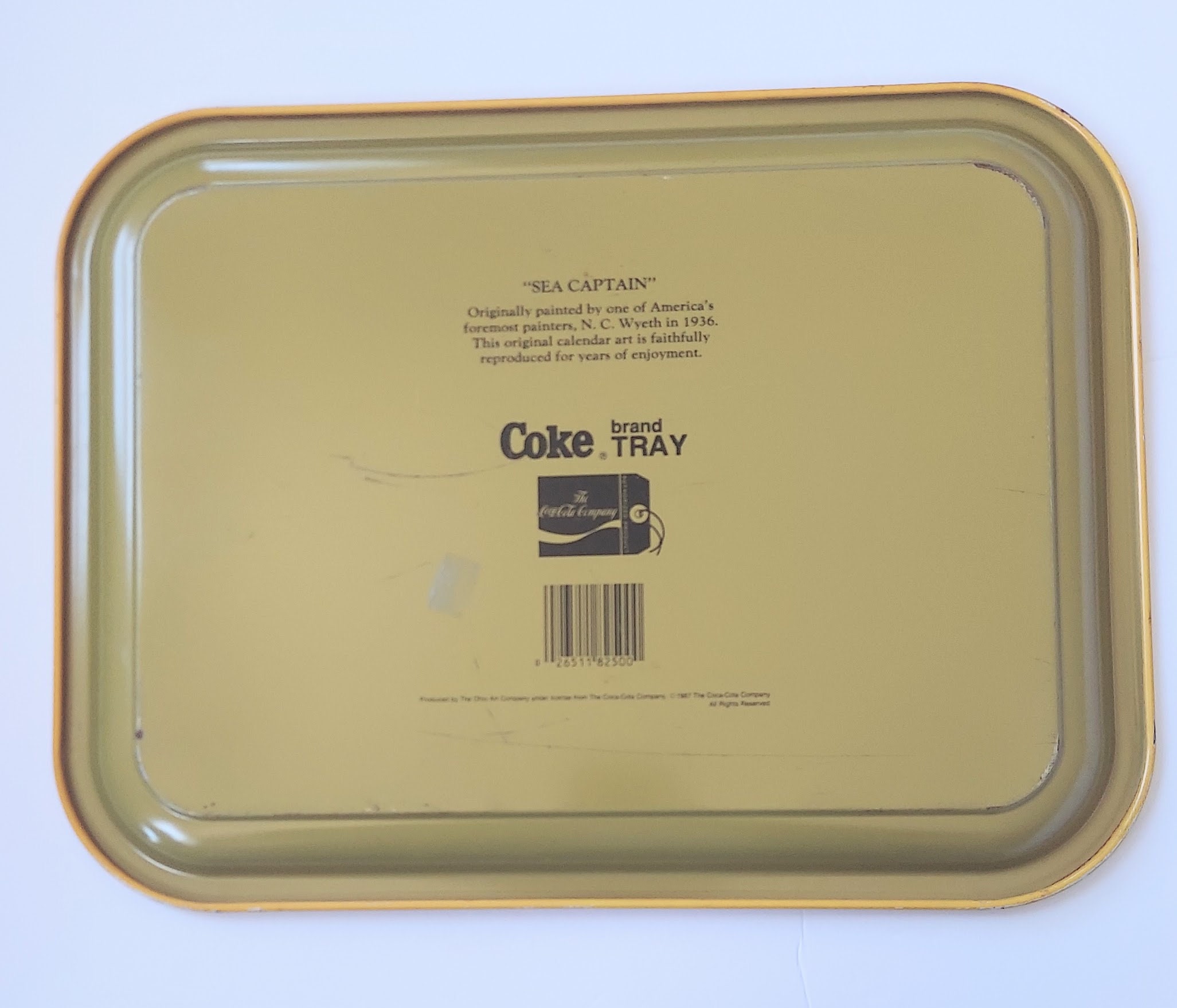 Coca-cola N C Wyeth Sea Captain Vintage Metal Tray 13.5 X 10.25 Ohio ...