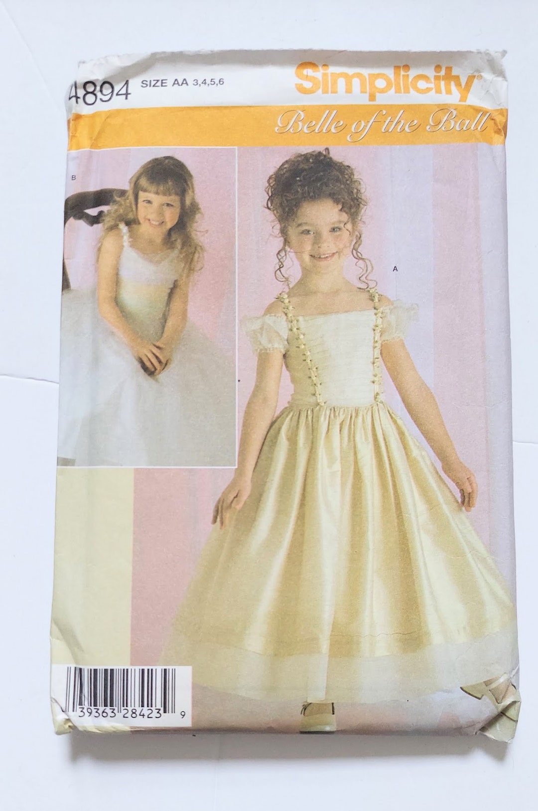 Simplicity Pattern 4894 Belle of the Ball Fancy Dress Size 3-6 Uncut ...