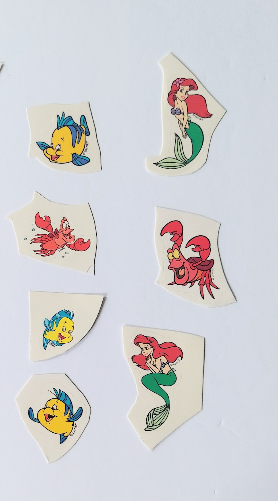 Disney the Little Mermaid Sticker Cut Lot of 10 Vintage Stickers - Etsy