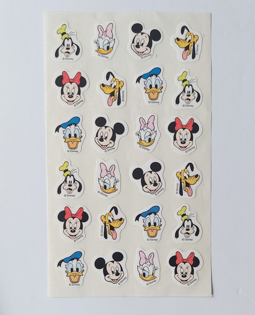Mickey and Friends Disney Vintage Sticker Sheet 6 X 3 1/2 - Etsy