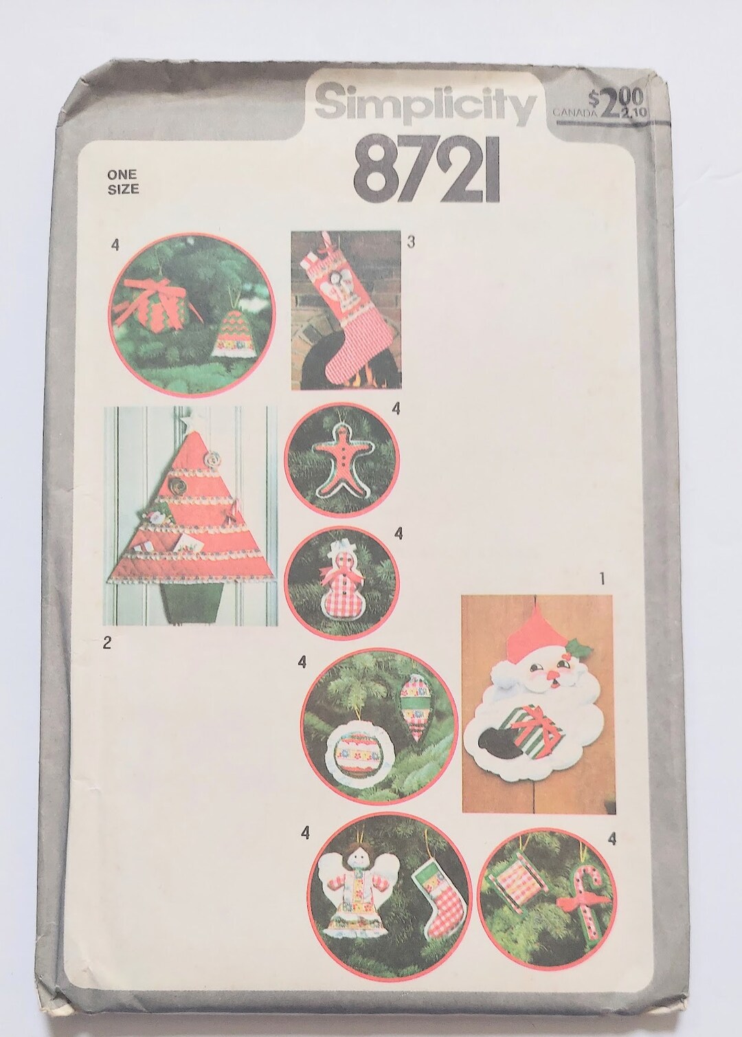 Simplicity Pattern 8721 Sewing Craft Christmas Advent Stocking Uncut ...