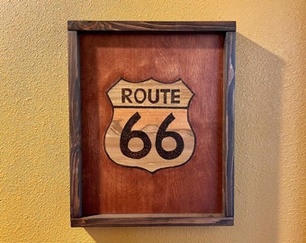 Wood Route 66 Sign - Etsy