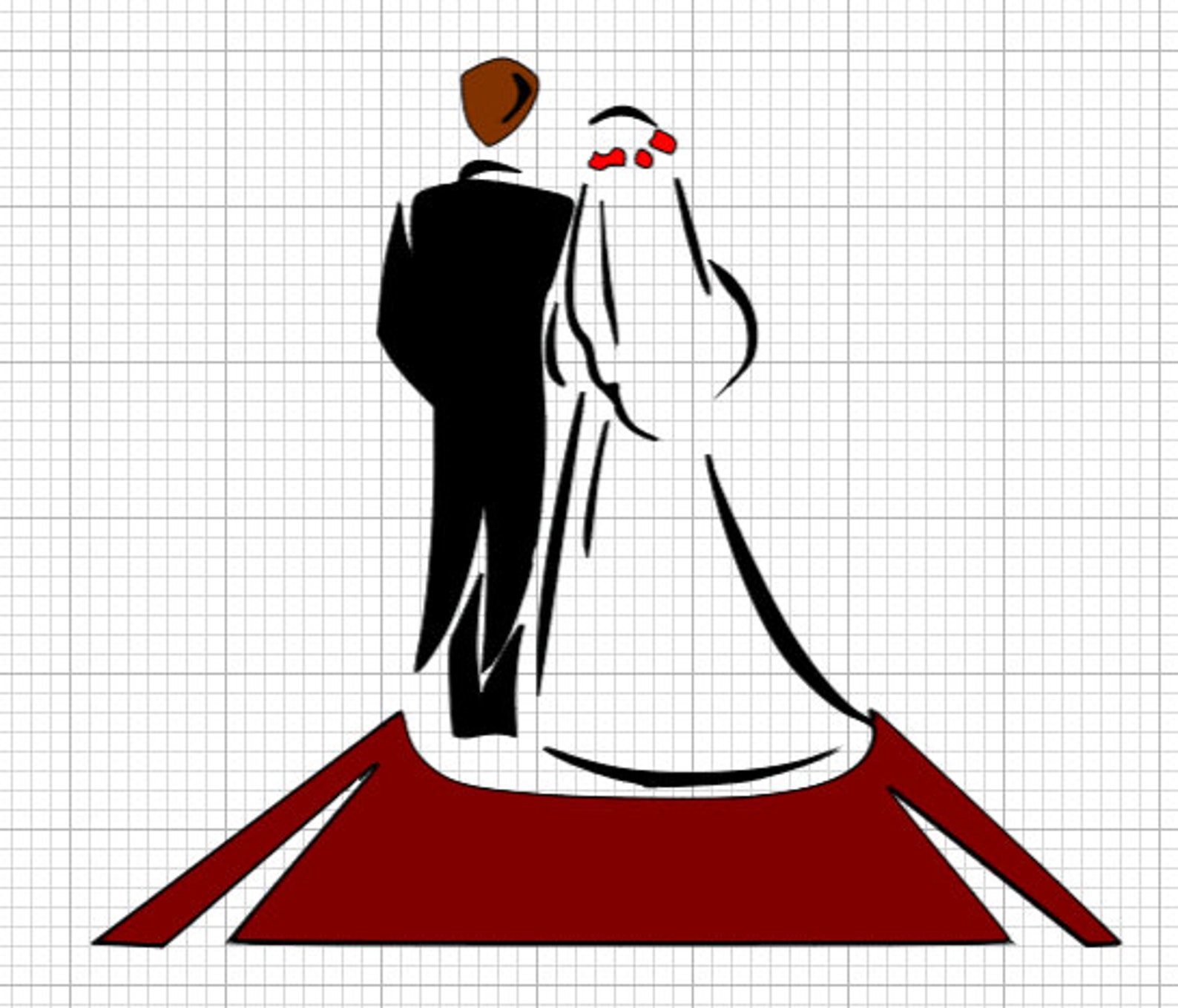 Bride and Groom at the Alter Svg Files for Cricut - Etsy