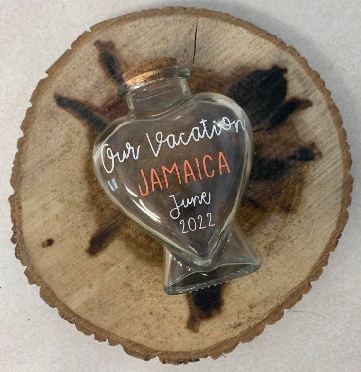Heart Shaped Honeymoon Sand Keepsake Bottle Wedding Sand - Etsy