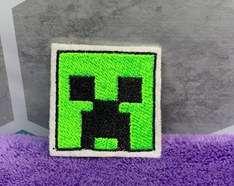 Pixel Art Diamond Pick - Shiny Metallic Embroidery Iron on Patch. - Etsy