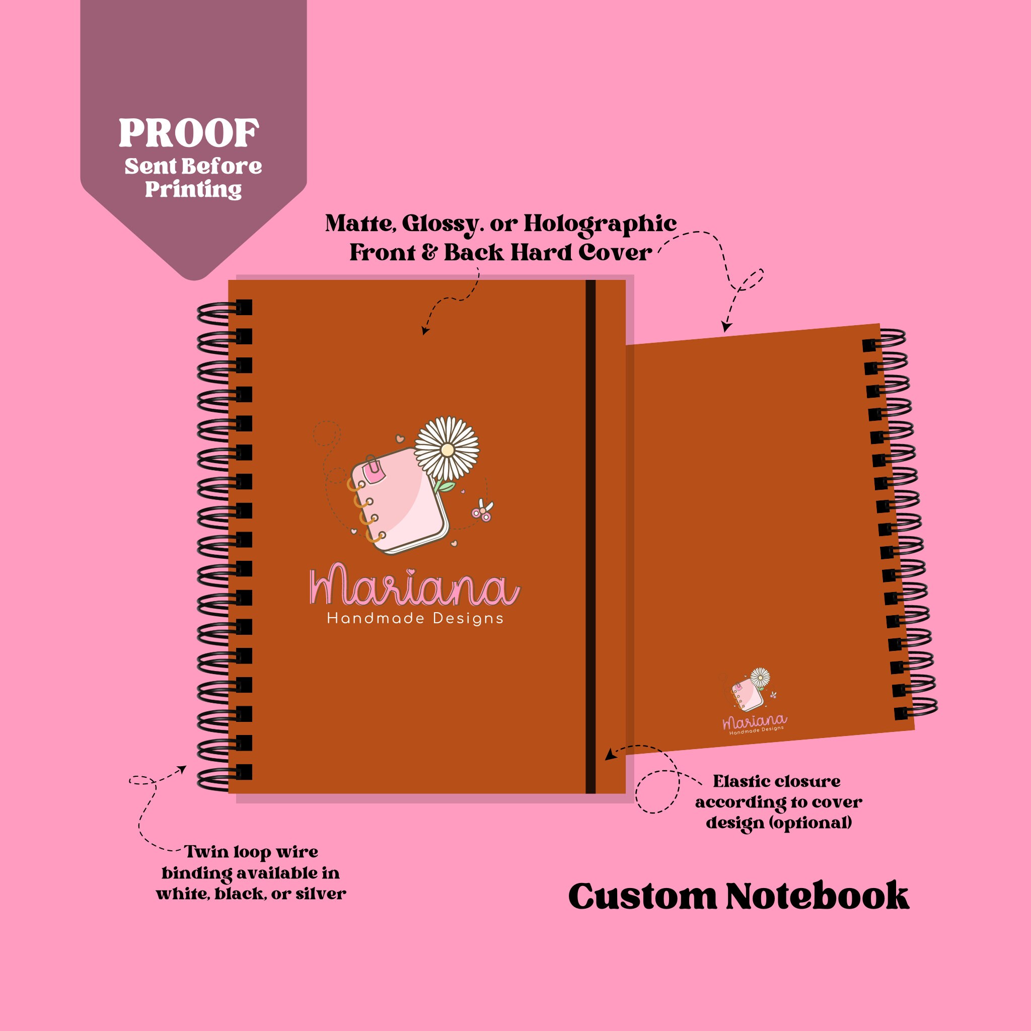 Custom Spiral Notebook Personalized Notebook Personalized Journal ...