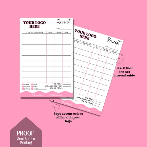 Personalized Invoice Pads - Etsy