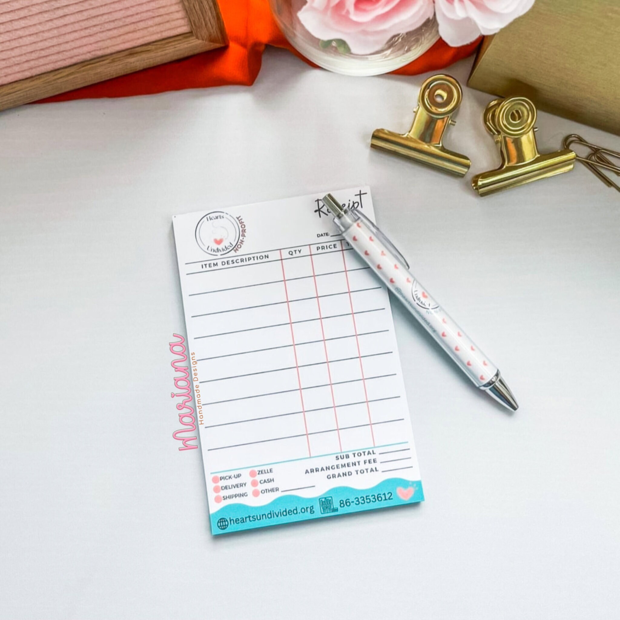 Personalized Small Business Receipts Receipt Pad for Small Business ...
