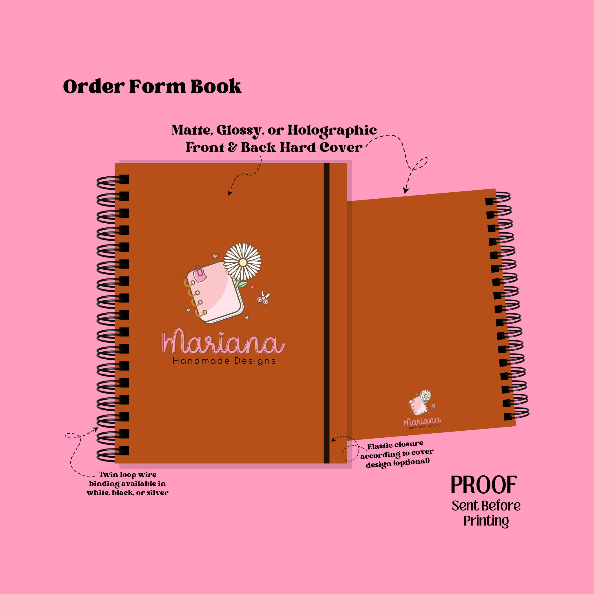 Custom Order Form Book Small Business Order Form Book Personalized ...