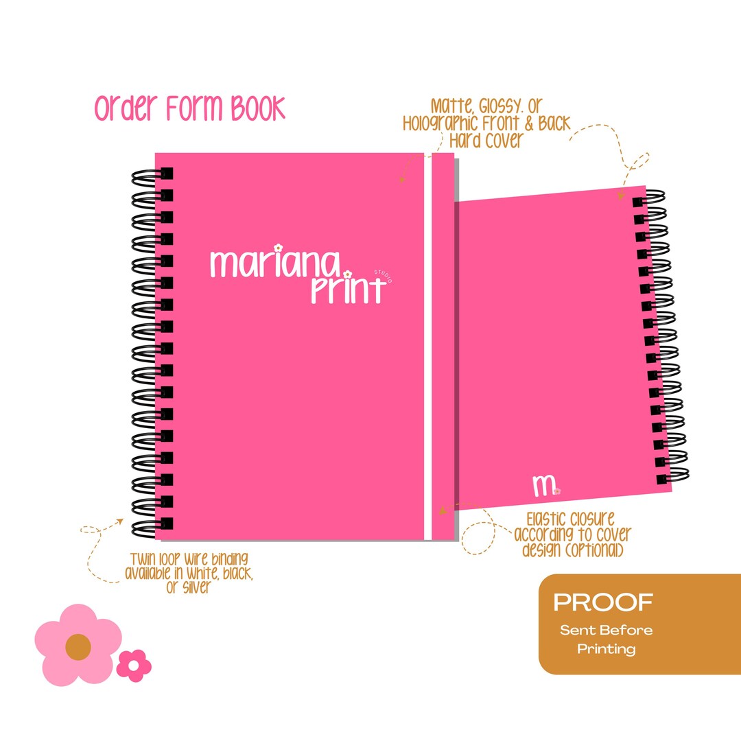 Personalized Order Form Book: Hardback or Soft Cover, 7x9 In, 100 ...