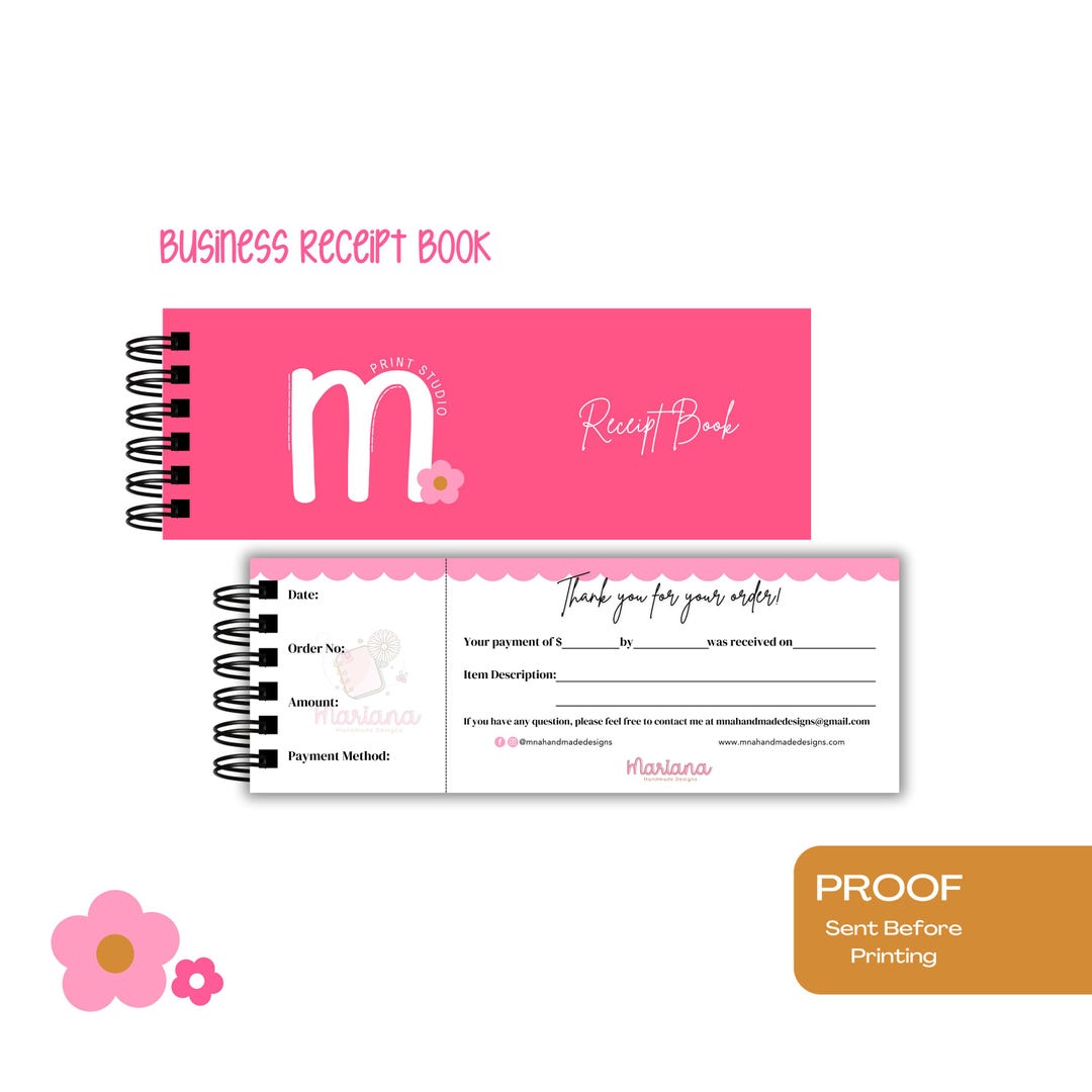 Custom Business Receipt Book: Perforated Market Seller Sales Tracker - Etsy