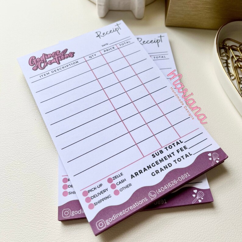 Personalized Small Business Receipts | Receipt Pad for Small Business ...