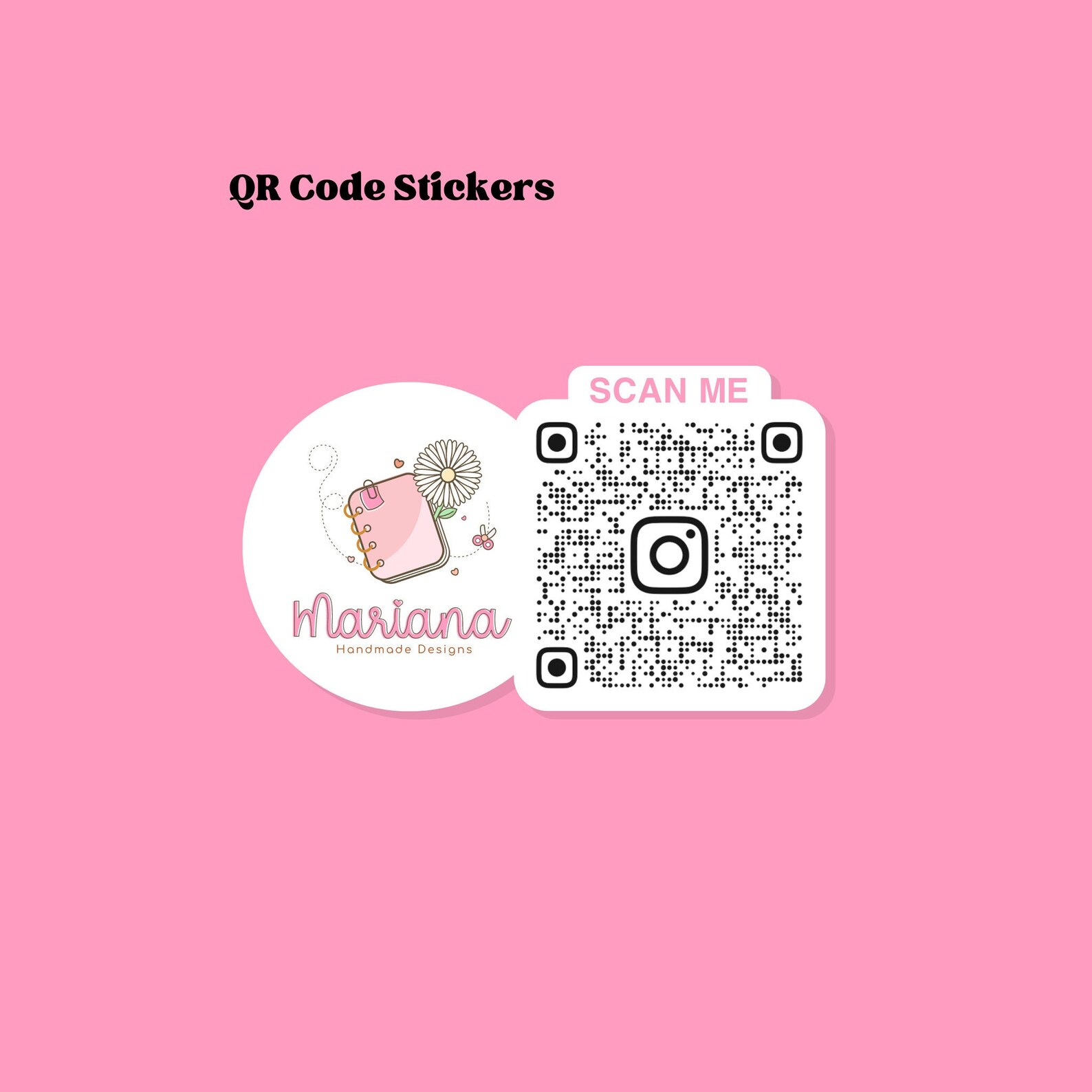 Custom QR Code Sticker Custom Sticker QR Code Sticker QR Sticker - Etsy