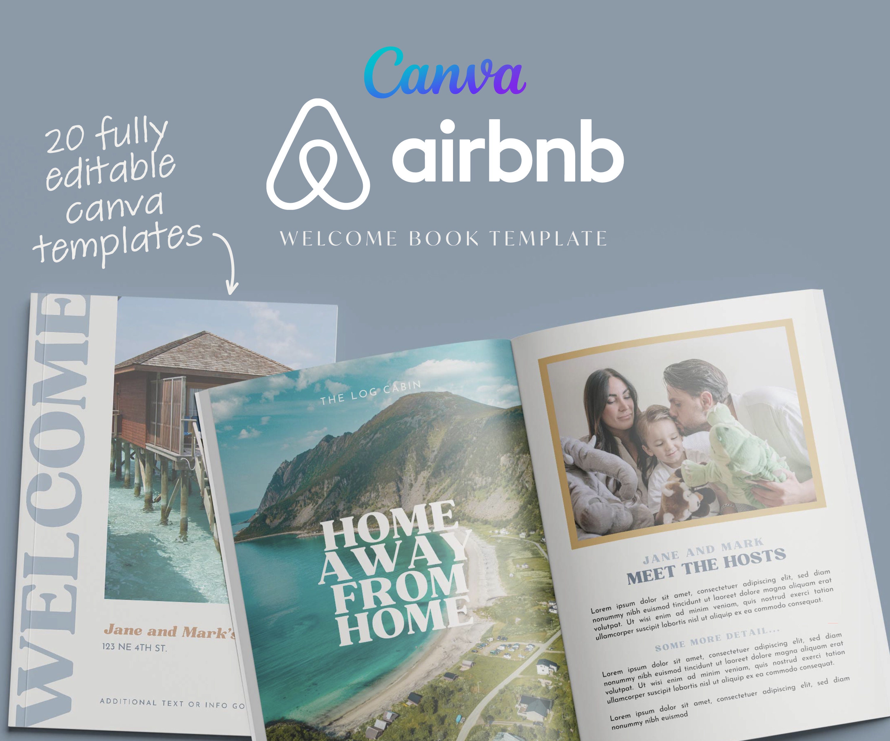 Canva Airbnb Welcome Packet Template | Rental Host Manual Template ...