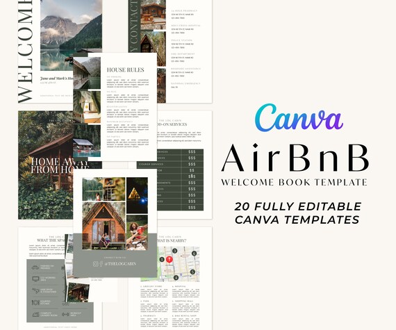 Canva Airbnb Welcome Packet Template Rental Host Manual - Etsy