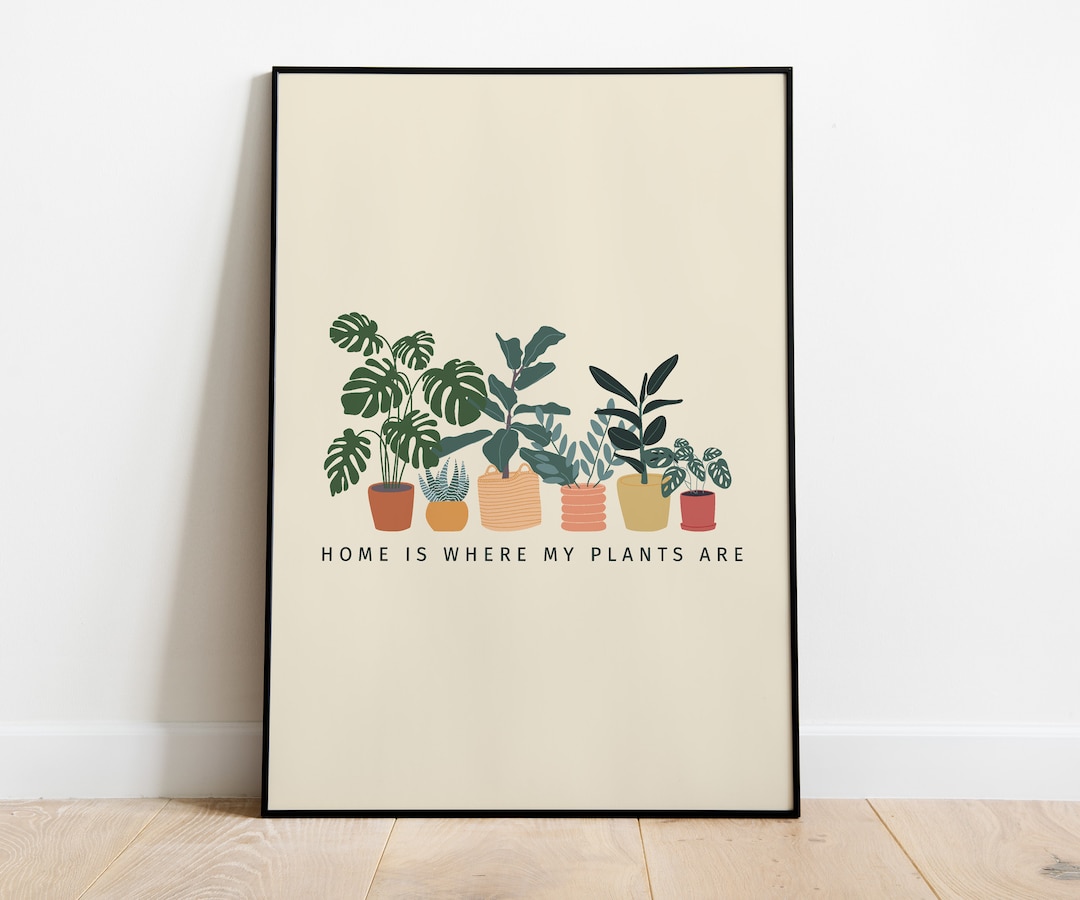 Plants Printable Art, House Plants Print, Plant Printable, Potted ...