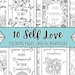 10 Self Love Coloring Pages - Etsy