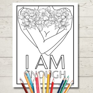 10 Self Love Coloring Pages - Etsy