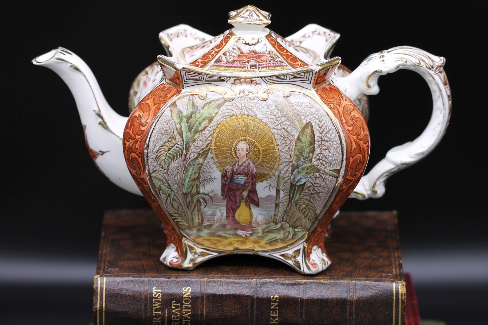 Victorian Burleigh Ware Chinoiserie Teapot C1893 RD Shape 223699 No ...