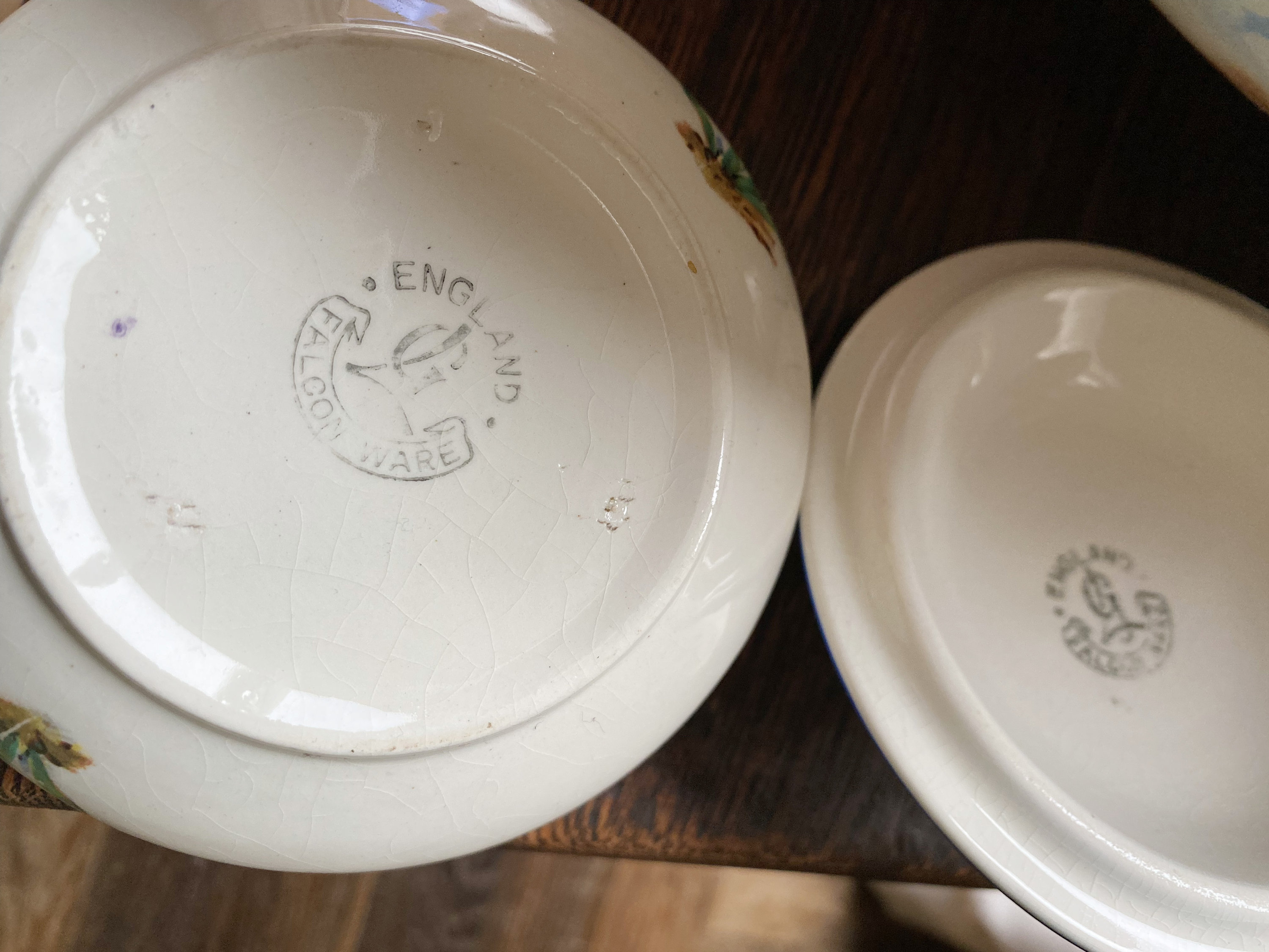 C1920 Antique Thomas Lawrence Falcon Ware Toilet Ware Set ALTON Pitcher ...