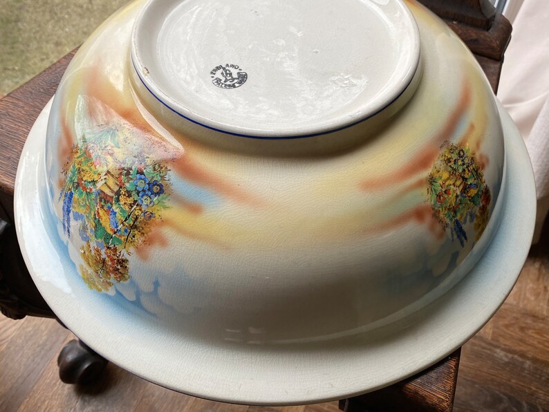 C1920 Antique Thomas Lawrence Falcon Ware Toilet Ware Set ALTON Pitcher ...