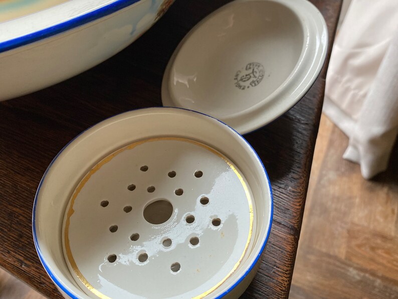 C1920 Antique Thomas Lawrence Falcon Ware Toilet Ware Set ALTON Pitcher ...