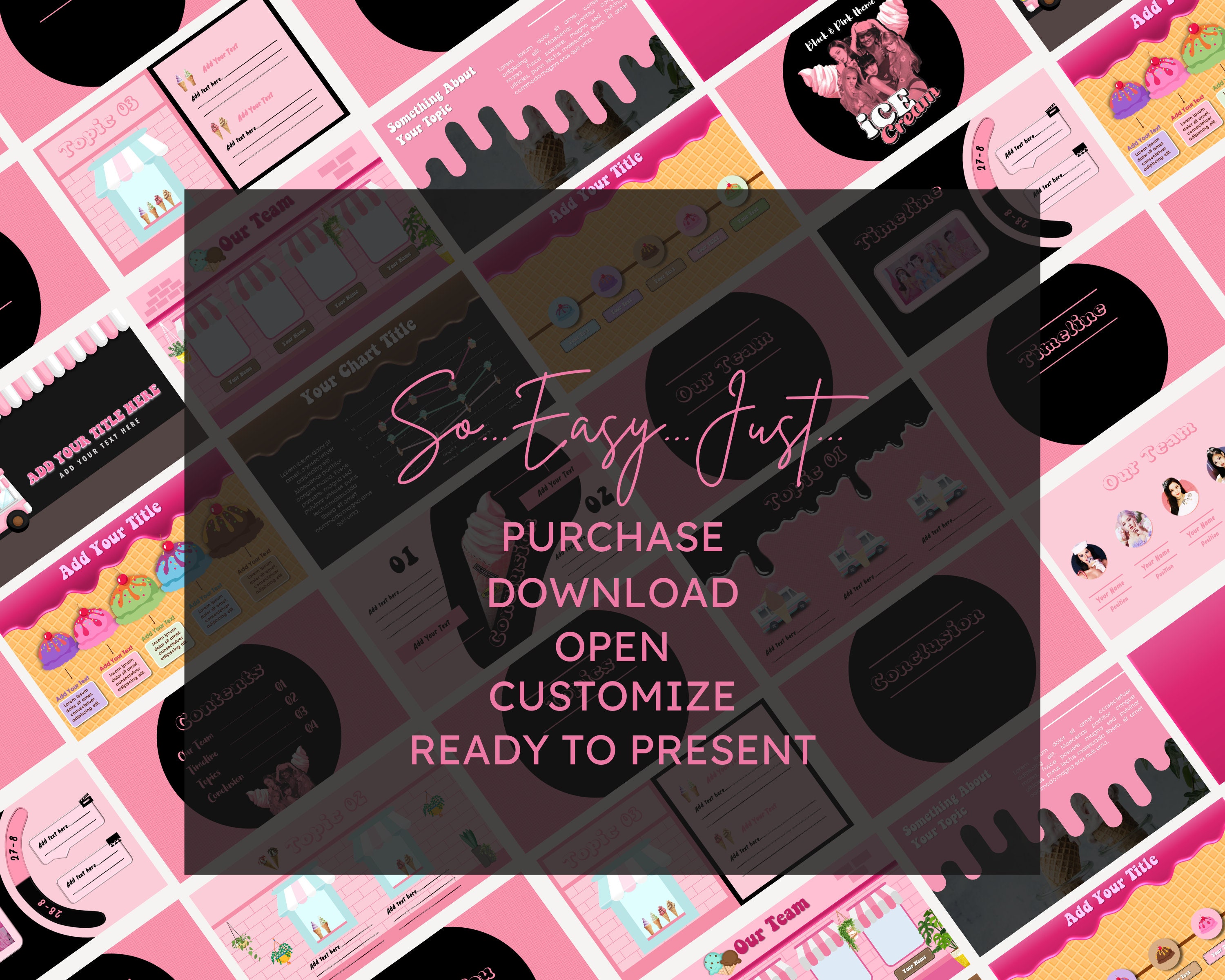 Animated Ice-cream Theme Powerpoint Slide Presentation Template | for ...