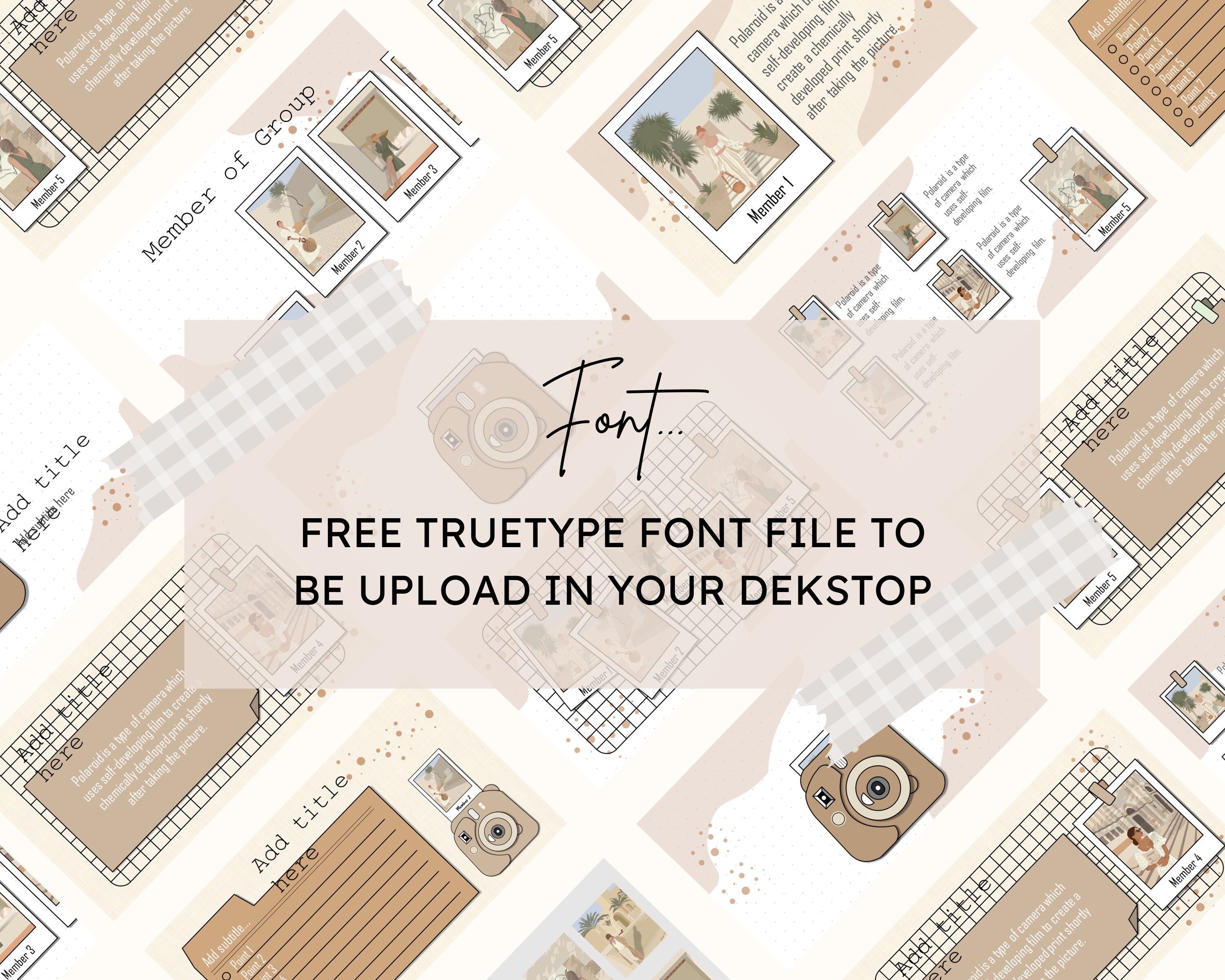 Animated Polaroid Theme Powerpoint Template | for Webinar | Class ...