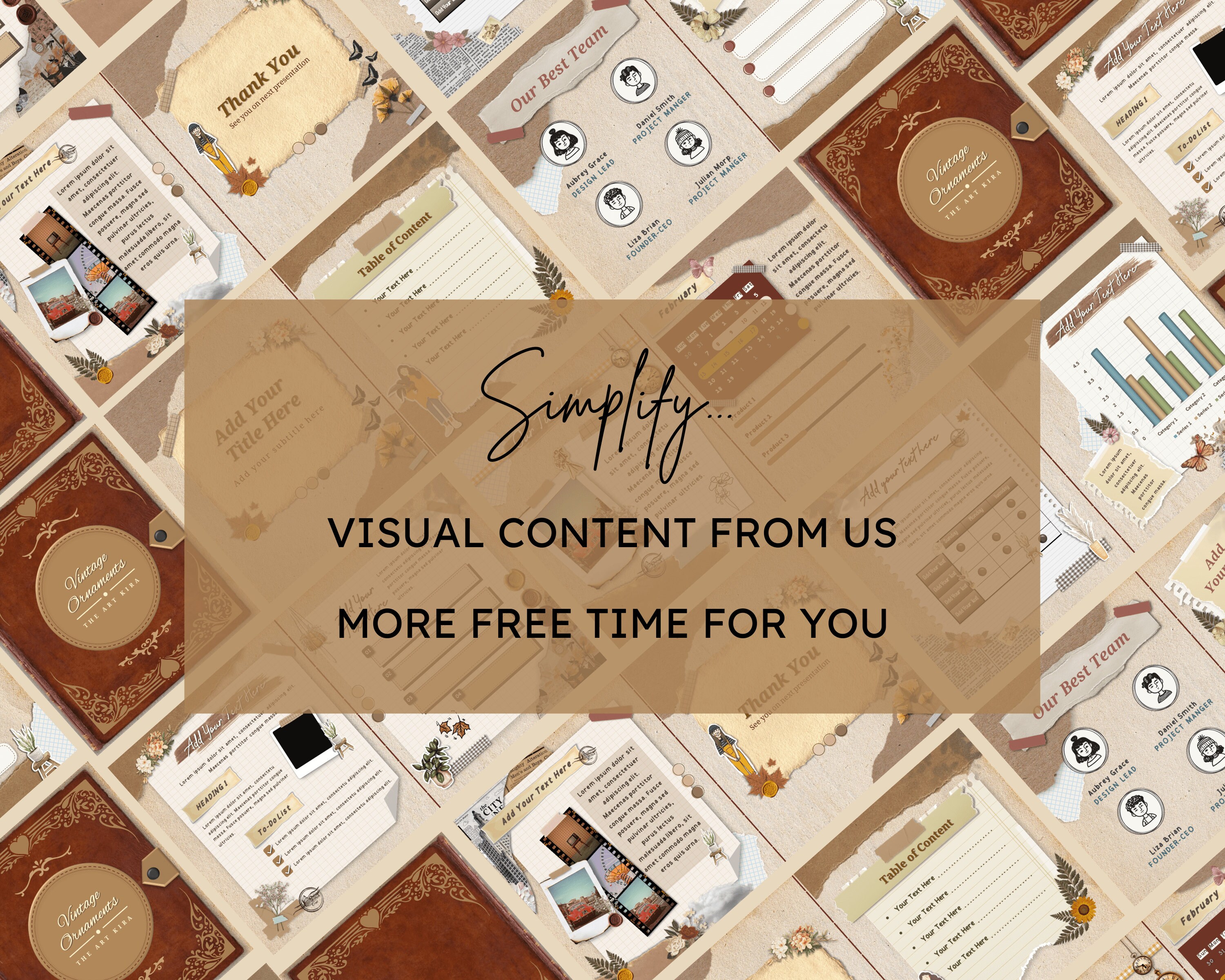 Aesthetic Vintage Book Theme Powerpoint Slide Presentation Template for ...