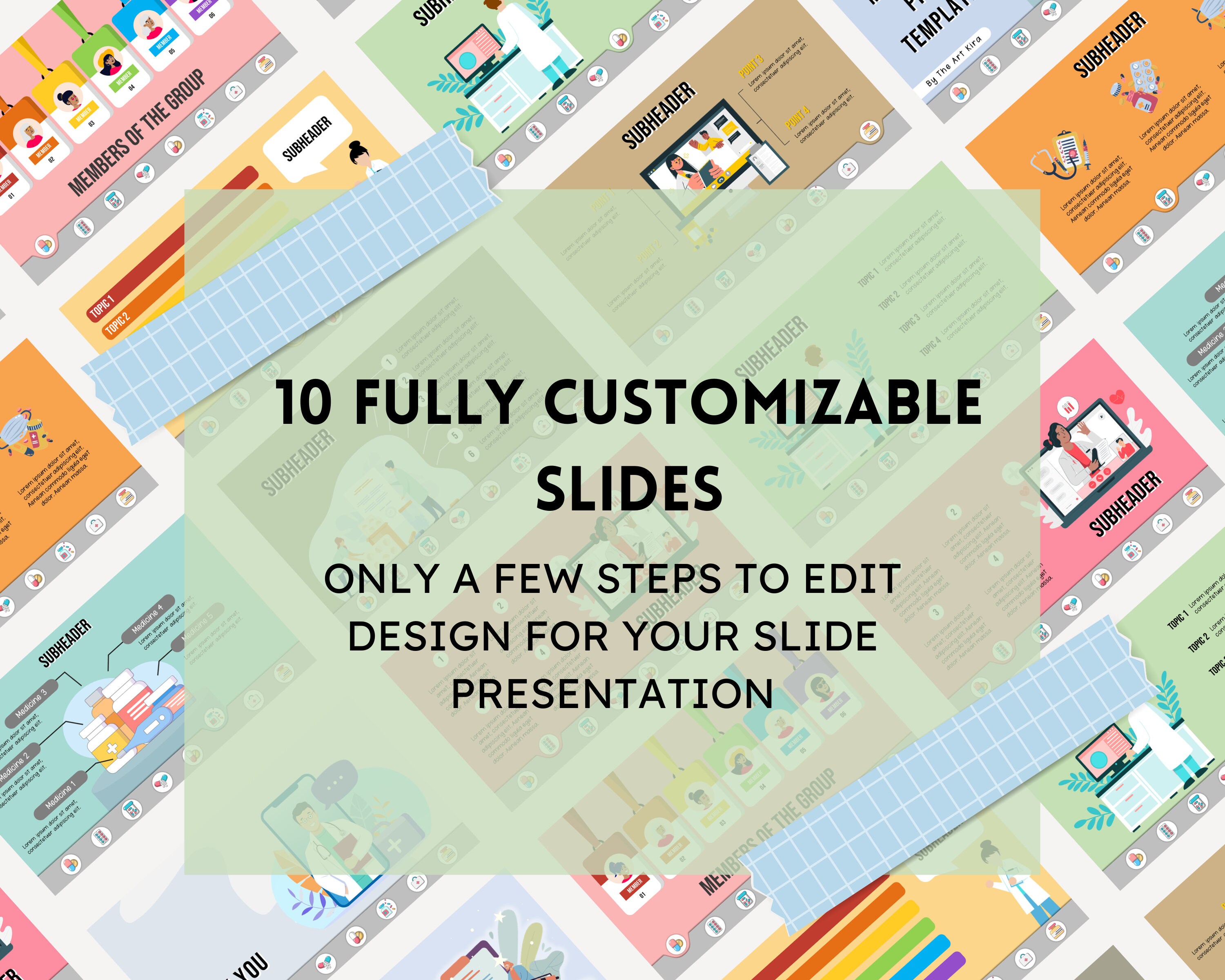 Animated Medicine Theme Powerpoint Template | for Webinar | Class ...