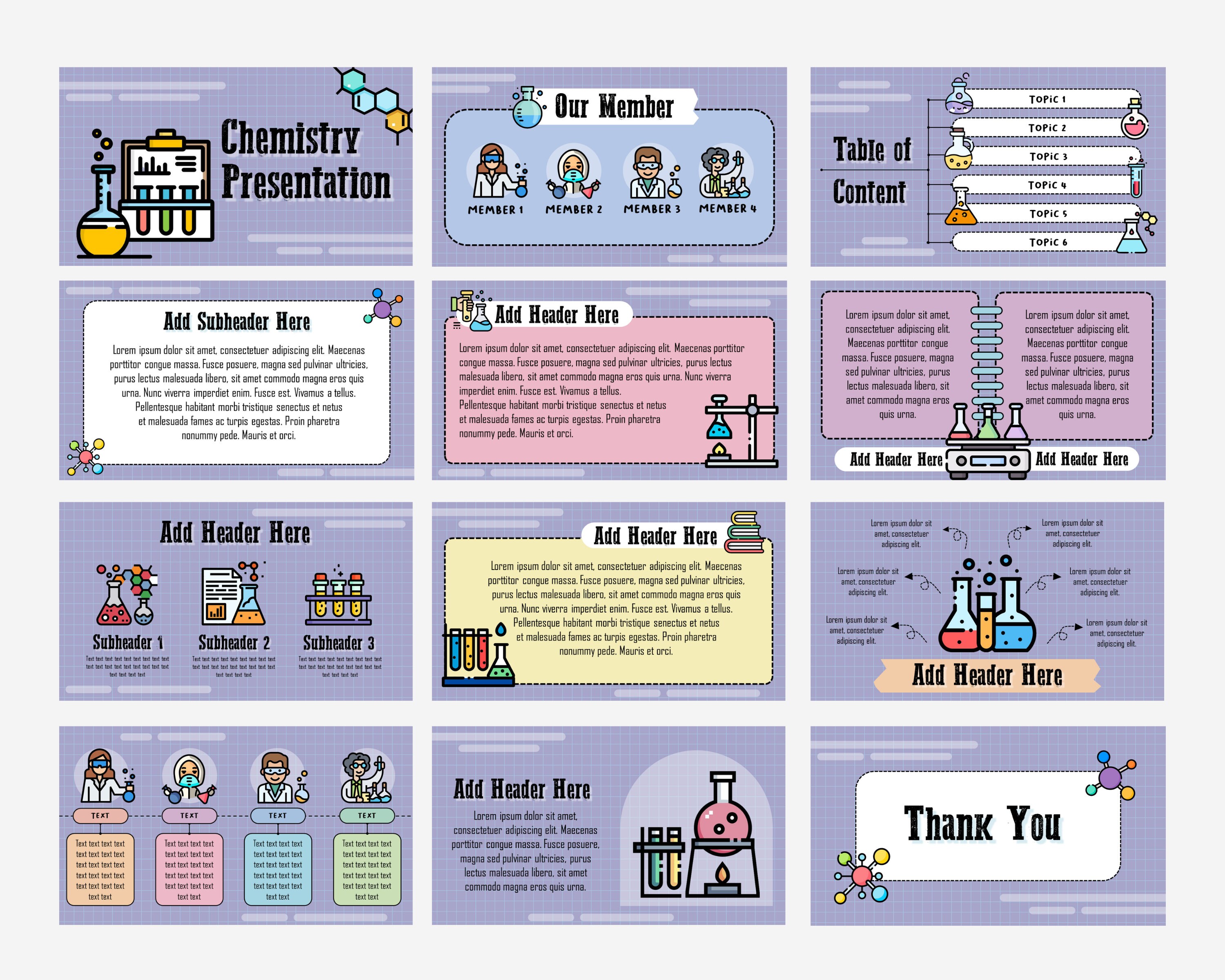 Animated Chemistry Theme Powerpoint Template - Etsy