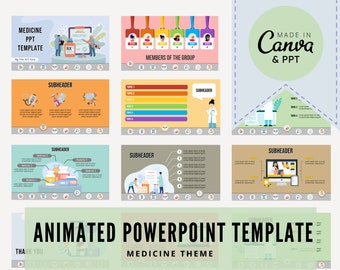 Animated Medical Theme Powerpoint Slide Presentation Template | Etsy