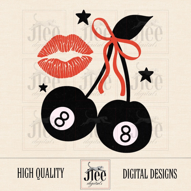 Cherry Eight Ball PNG, Trendy Aesthetic Design (digital Download) - Etsy