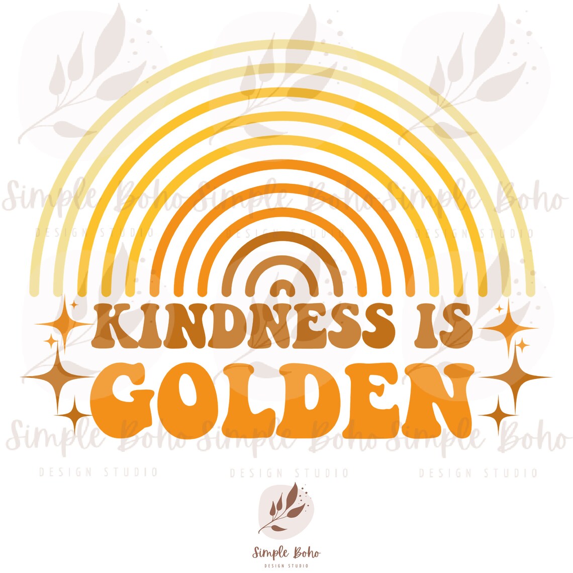 Kindness is Golden Png Sublimation Downloads Boho Png - Etsy