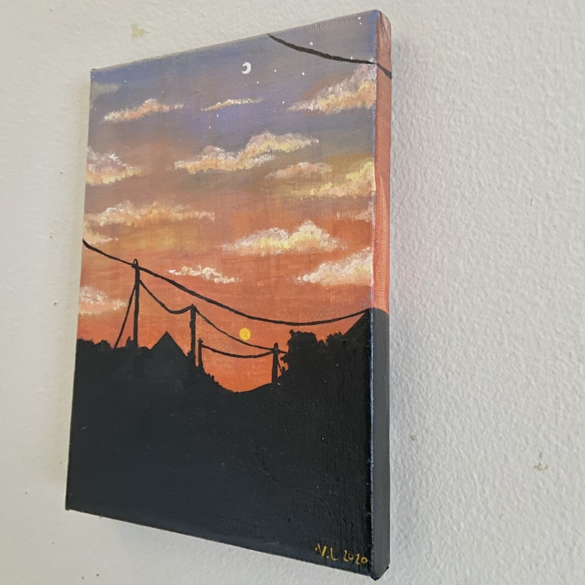 Sunset Mini Canvas Painting - Etsy