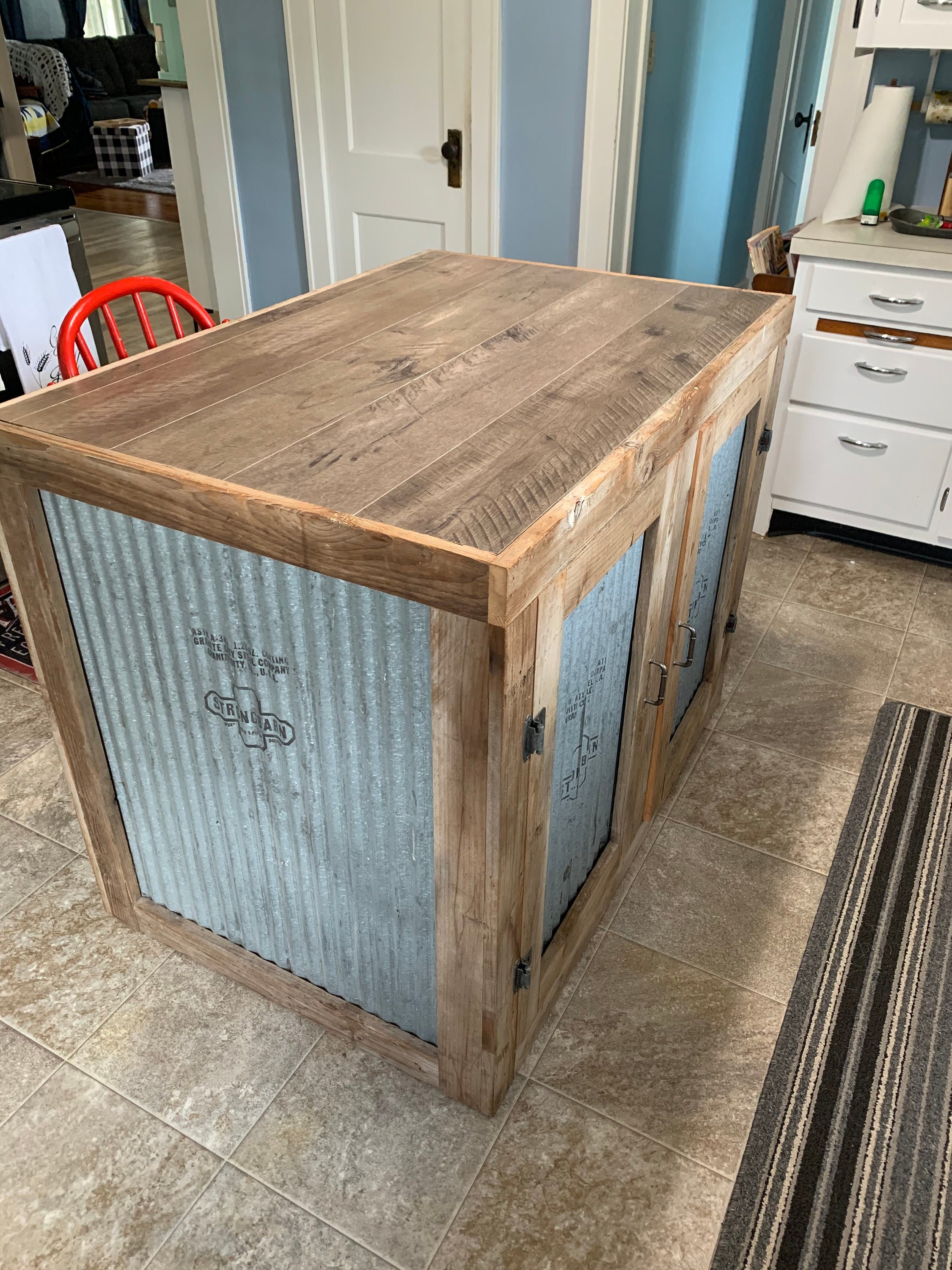 Barnwood Kitchen Island - Etsy