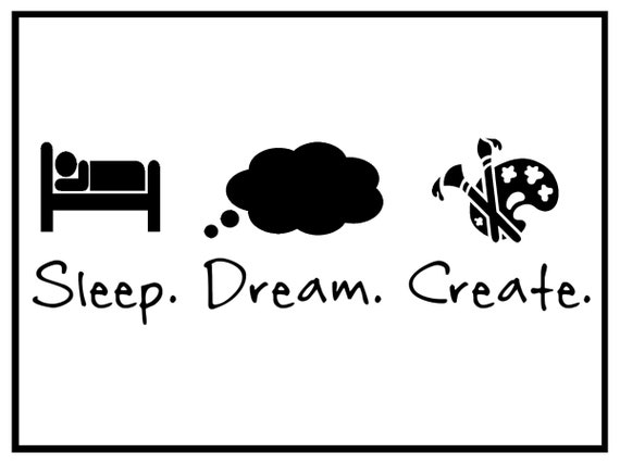 Sleep Dream Create Printable Home Decor Office Decor - Etsy