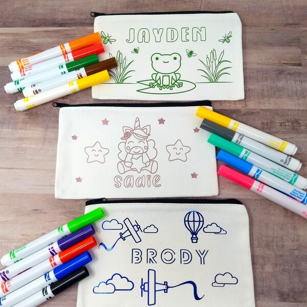Coloring Pencil Case - Etsy