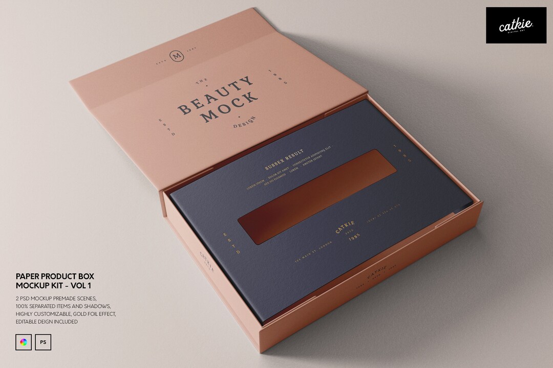 Paper Product Box Mockup Kit VOL 1 - Etsy