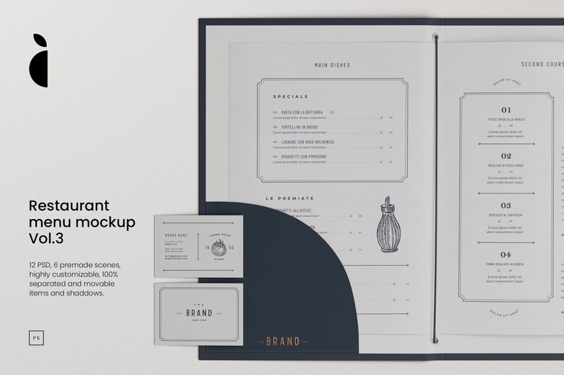 Restaurant Menu & Brand Mockup Kit - Etsy