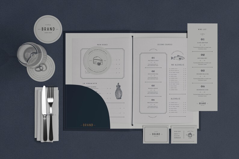 Restaurant Menu & Brand Mockup Kit - Etsy
