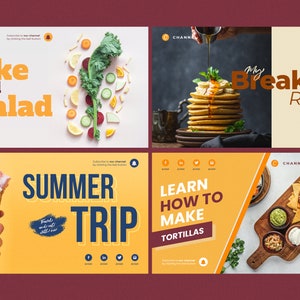 Food Youtube Thumbnail Kit - Etsy