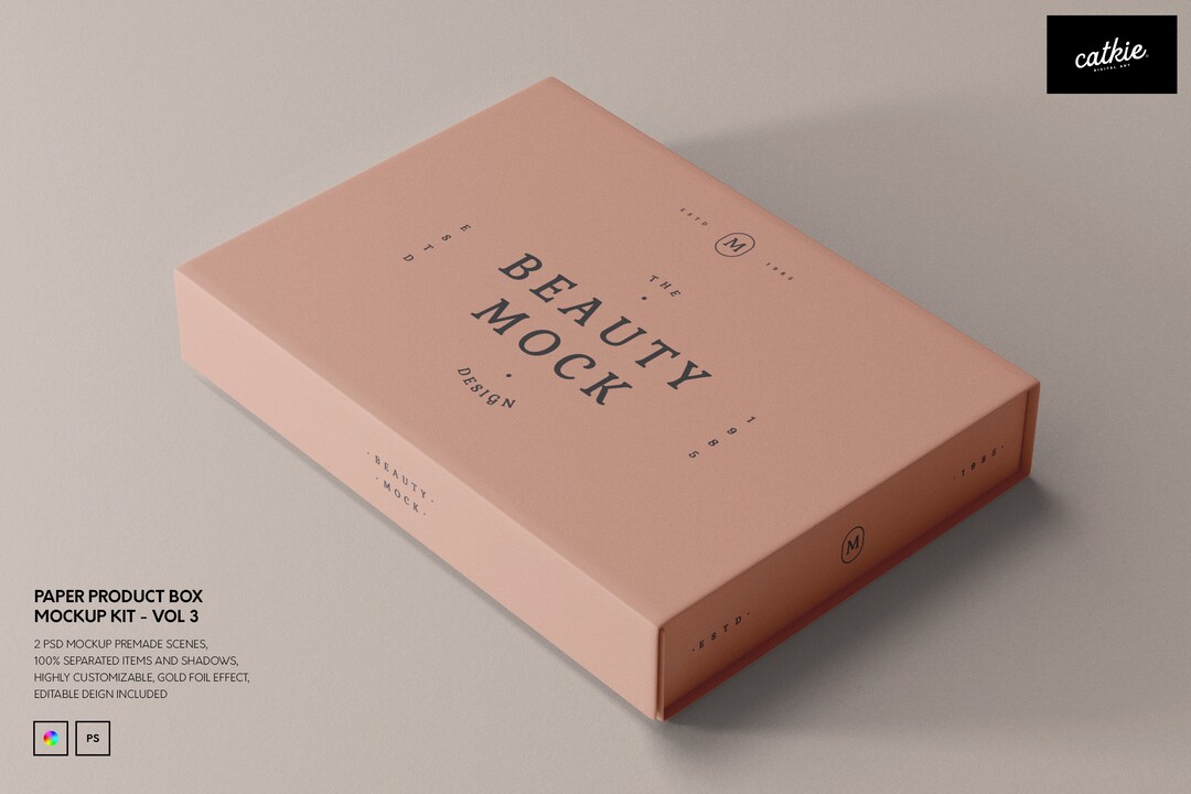 Paper Product Box Mockup Kit VOL 3 - Etsy