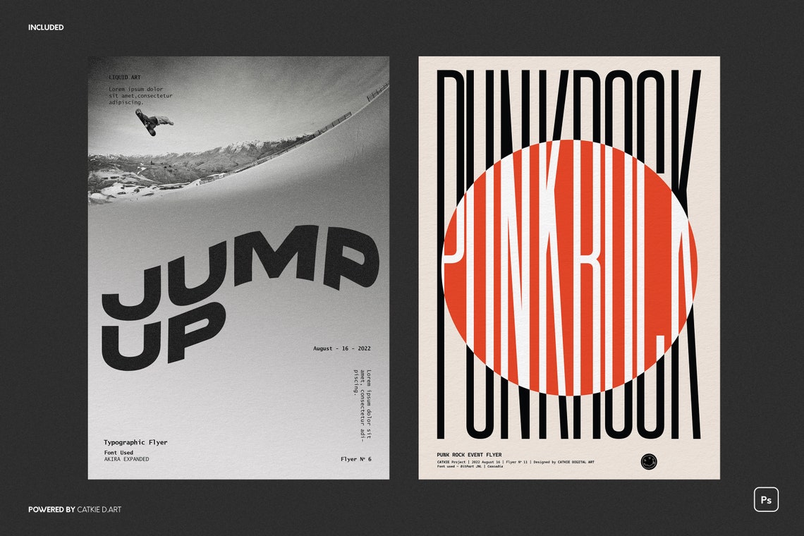 Typographic Flyer / Poster Bundle - Etsy