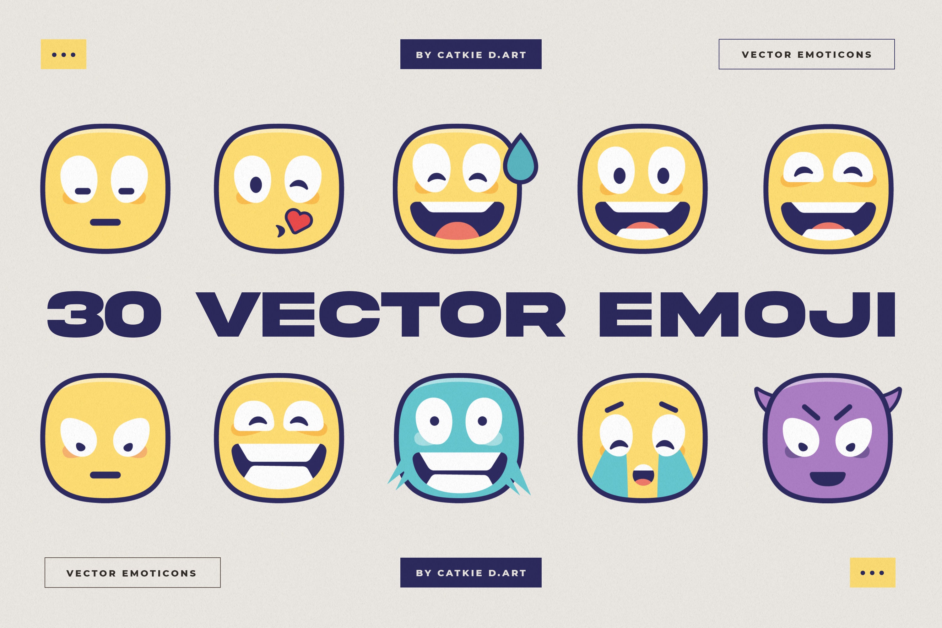 30 Vector Emoji (SVG - Ai - Eps - Png) Change Colors on Canva! - Etsy