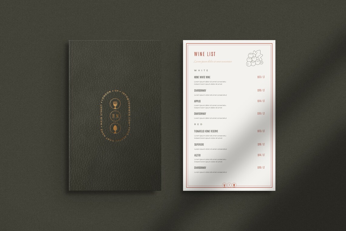 Elegant Restaurant Menu Template Food Menu in Multi Format | Etsy