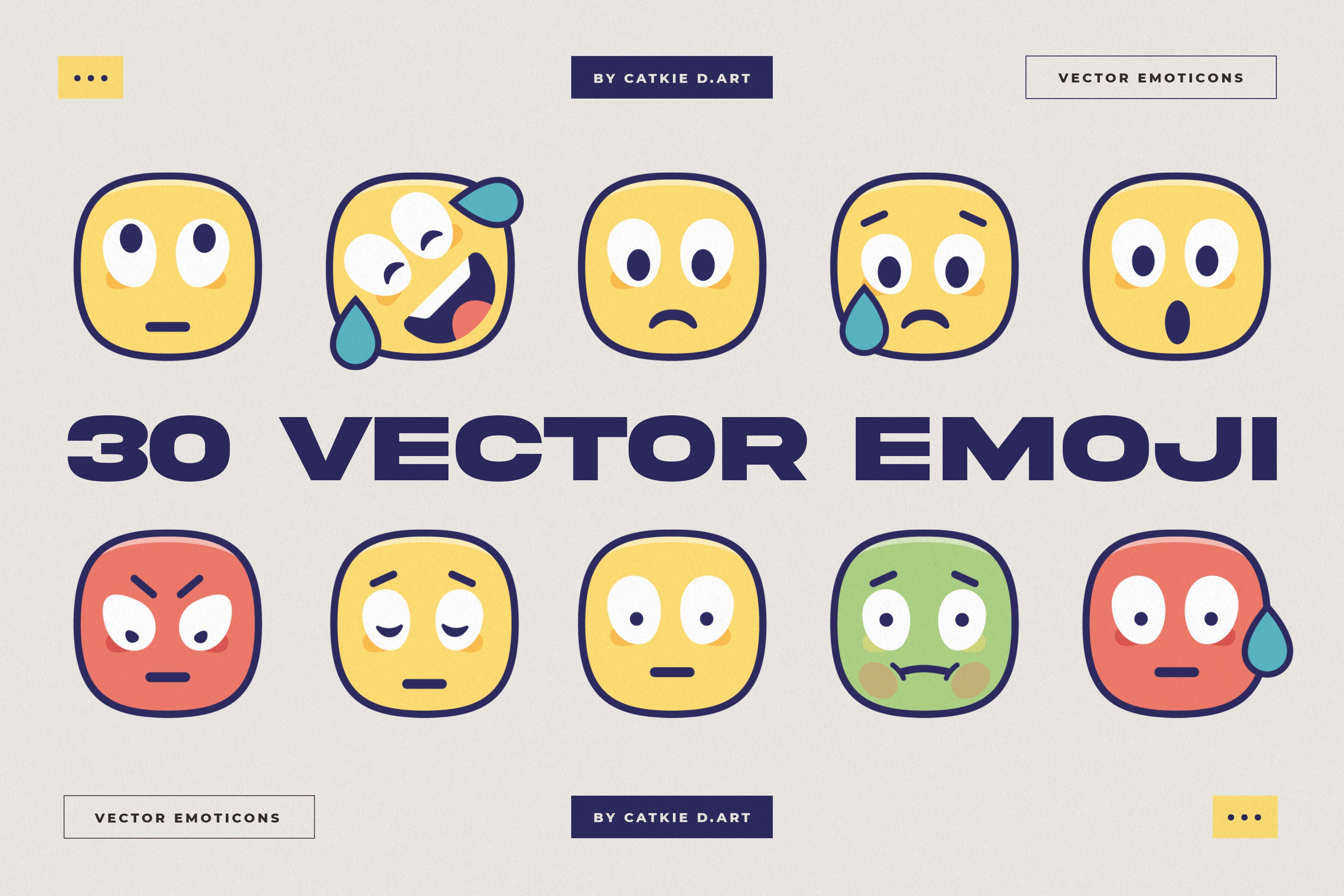 30 Vector Emoji (SVG - Ai - Eps - Png) Change Colors on Canva! - Etsy