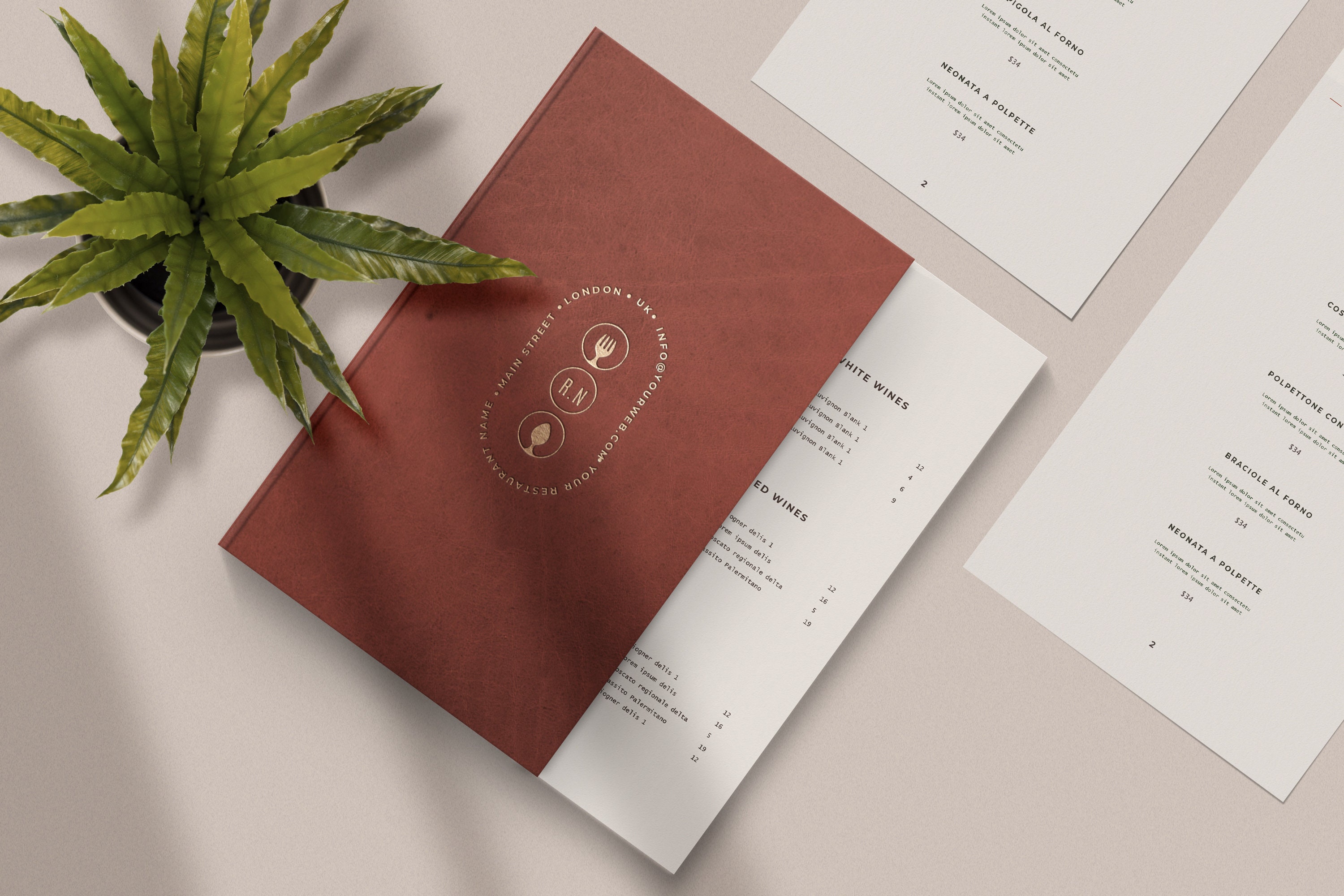 Restaurant Menu Mockup Bundle - Etsy