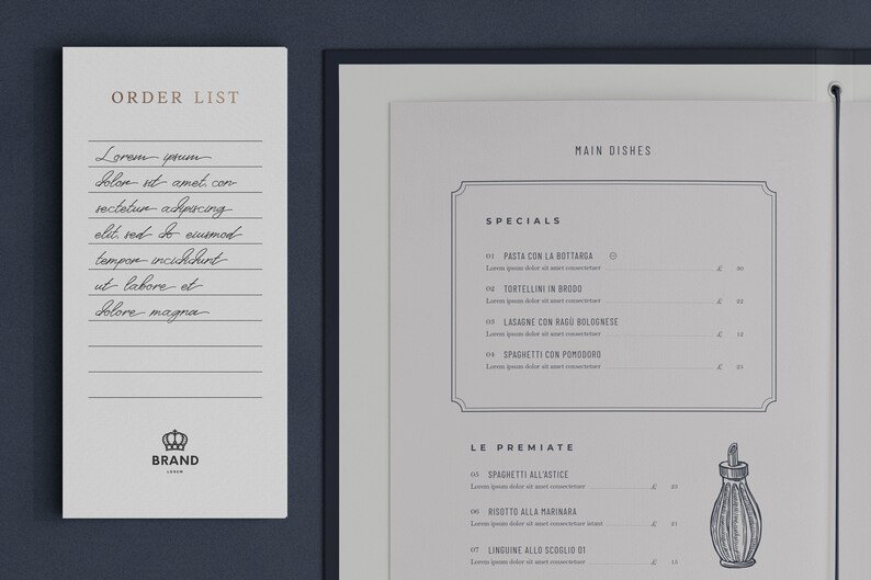 Restaurant Menu & Brand Mockup Kit - Etsy