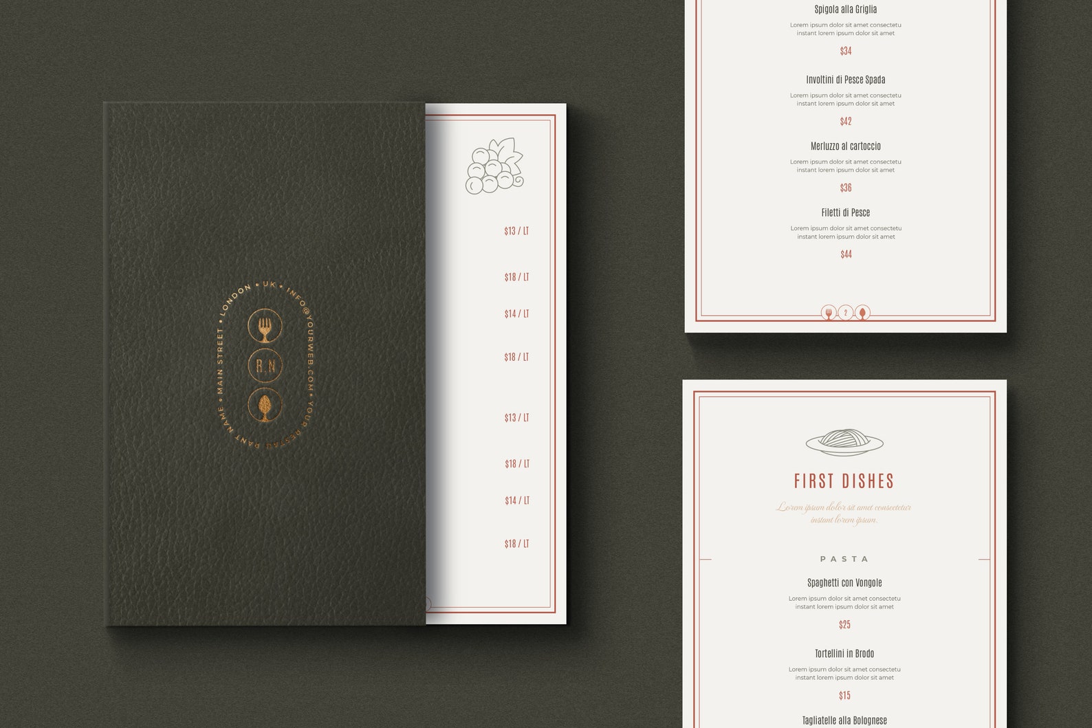 Elegant Restaurant Menu Template Food Menu in Multi Format | Etsy